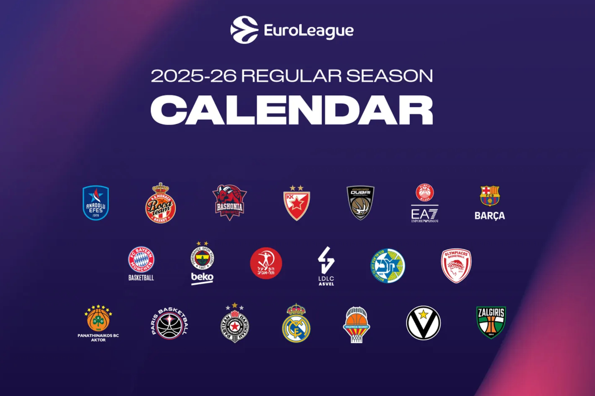 Sale el calendario de la Euroliga, que arrancará el 30 de septiembre