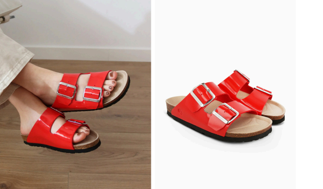 Sandalias de charol a todo color para el verano