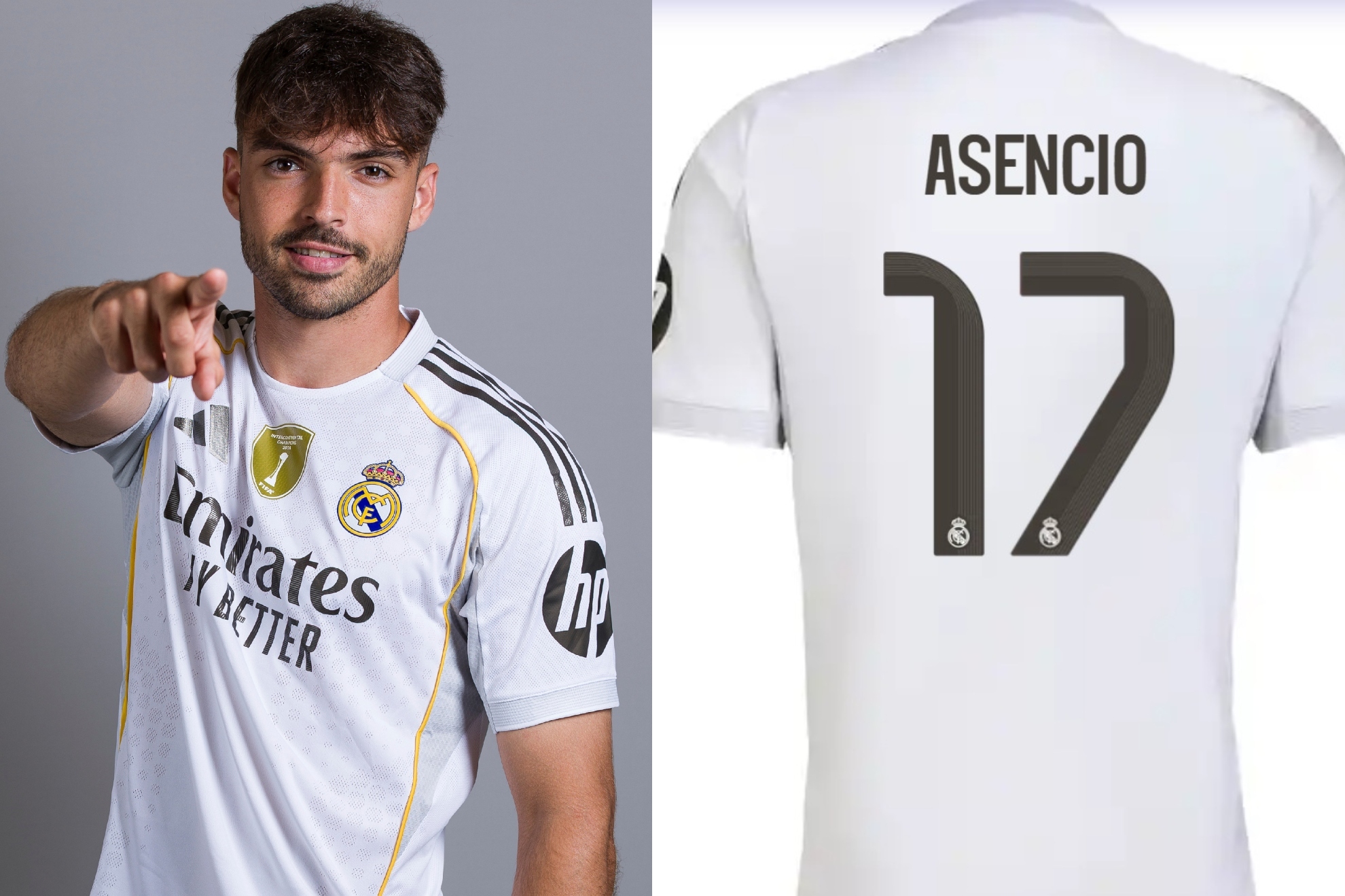 Asencio vestirá el 17 de Lucas