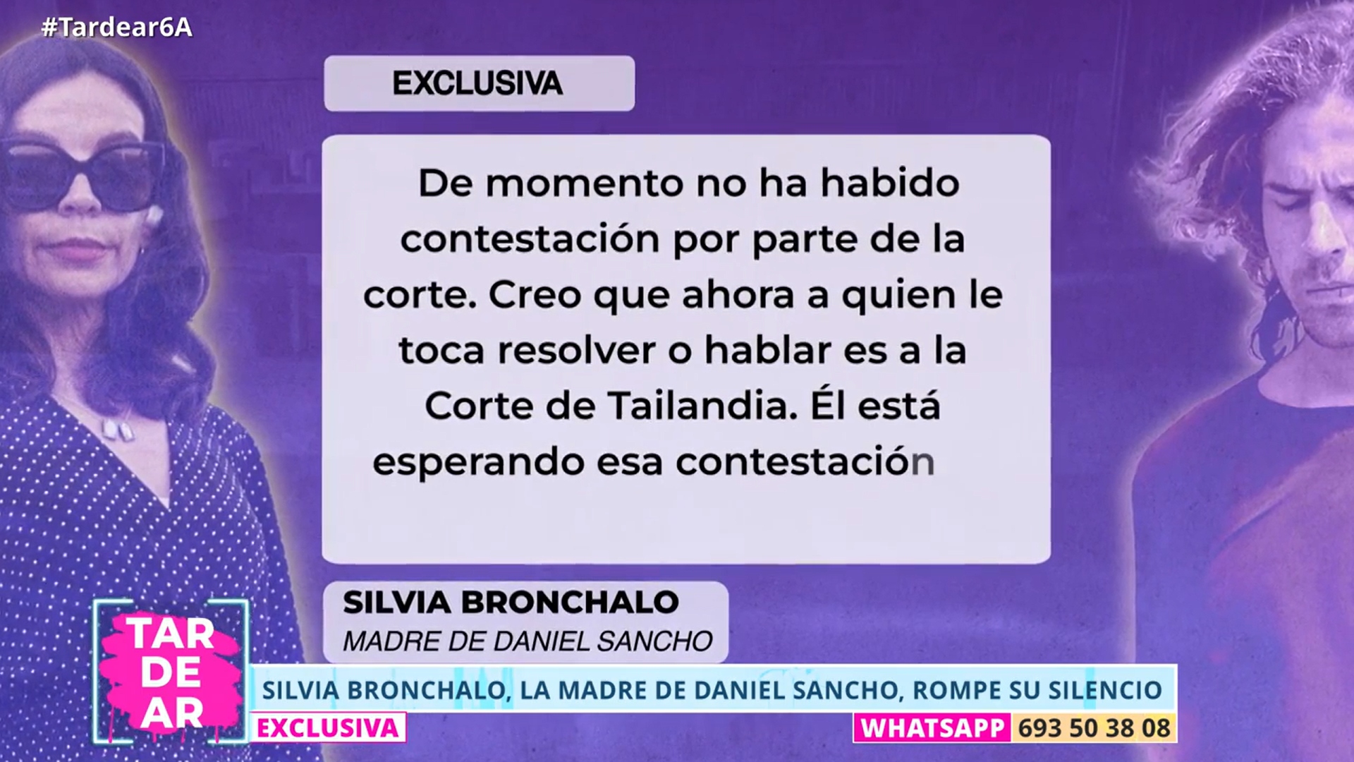 Silvia Bronchalo, madre de Daniel Sancho, rompe su silencio: “Él tiene ...